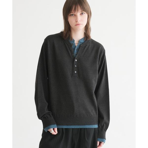 ZOZO問い合わせ番号:103545703ショップ:epnok，エプノックブランド:selle glant，セレグランテ商品名:LAYERED STYLE HENRY NECK KNIT/レイヤードスタイルヘンリーネックニットカテゴリ:トッ...