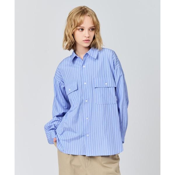 ZOZO問い合わせ番号:103545725ショップ:epnok，エプノックブランド:WETTEMPT，ウィテンプト商品名:DOUBLE POCKET STRIPE SHIRT / ダブルポケットストライプシャツカテゴリ:トップス>シャ...