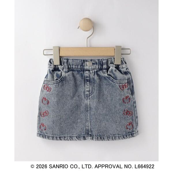 『タイムセール実施中』ZOZO問い合わせ番号:103546282ショップ:SHOO・LA・RUE，シューラルーブランド:sanrio，サンリオ，SHOO・LA・RUE，シューラルー商品名:【サンリオキャラクターズ】ハローキティ刺繍デニムスカ...