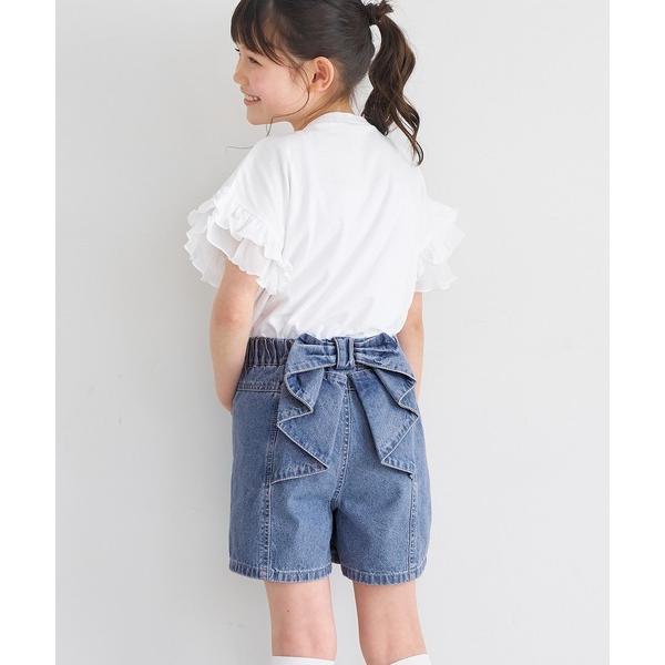 ZOZO問い合わせ番号:103546573ショップ:coca，コカブランド:coca（coca），コカ商品名:キッズ　デニムバックリボンショートパンツカテゴリ:パンツ>デニムパンツブランド品番:36-251034202-20素材:綿1...