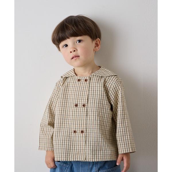 ZOZO問い合わせ番号:103546921ショップ:riziere，リジェールブランド:riziere，リジェール商品名:ダブルボタンセーラーカラー長袖ブラウスカテゴリ:トップス>シャツ/ブラウスブランド品番:RZ26SSBL05素材...