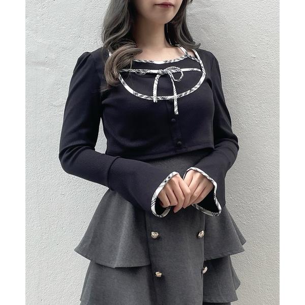 ZOZO問い合わせ番号:103547147ショップ:one way，ワンウェイブランド:abc une face，アーベーセーアンフェイス，one way，ワンウェイ商品名:ボレロレイヤードトップスカテゴリ:トップス>Tシャツ/カット...