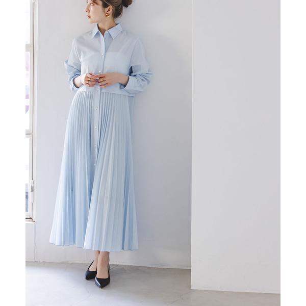 ZOZO問い合わせ番号:103547313ショップ:Spick &amp; Span，スピック アンド スパンブランド:NOBLE，ノーブル商品名:《追加》【洗える】プリーツシャツワンピースカテゴリ:ワンピース/ドレス>ワンピースブラ...