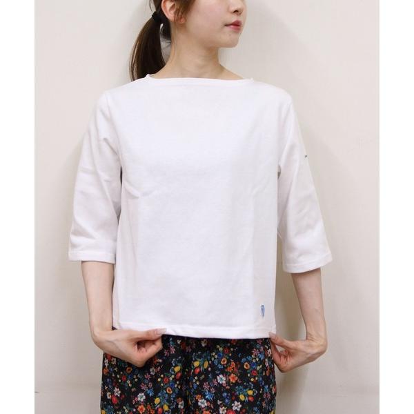 ZOZO問い合わせ番号:103548503ショップ:STEPS，ステップスブランド:ORCIVAL，オーシバル，STEPS，ステップス商品名:ORCIAL/オーシバル　ショートレングス ボートネック ショートスリーブプルオーバー ソリッド　...