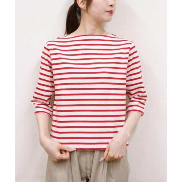 ZOZO問い合わせ番号:103548504ショップ:STEPS，ステップスブランド:ORCIVAL，オーシバル，STEPS，ステップス商品名:ORCIAL/オーシバル　ショートレングス ボートネック ショートスリーブプルオーバー ボーダー　...