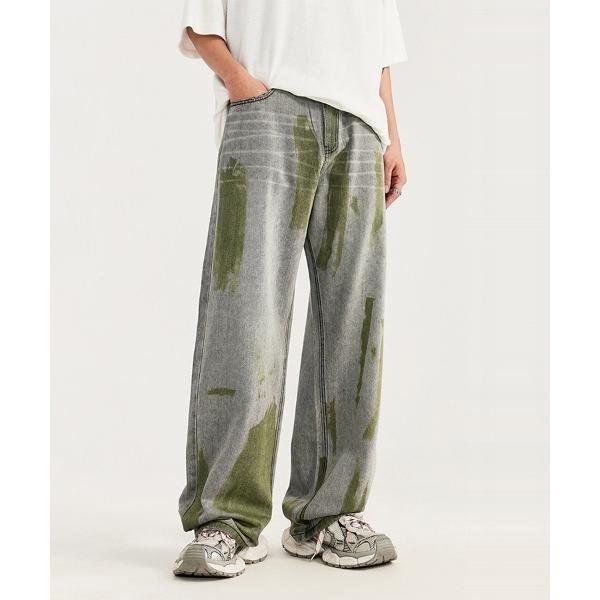 『タイムセール実施中』参考価格：7，700円発売時期：2024年06月コンディション：A（使用感なし）数回使用した程度で使用感が感じられないアイテム参考商品名：ペイント加工コントラストカラー ワイドデニムパンツ ヴィンテージライク参考品番：...