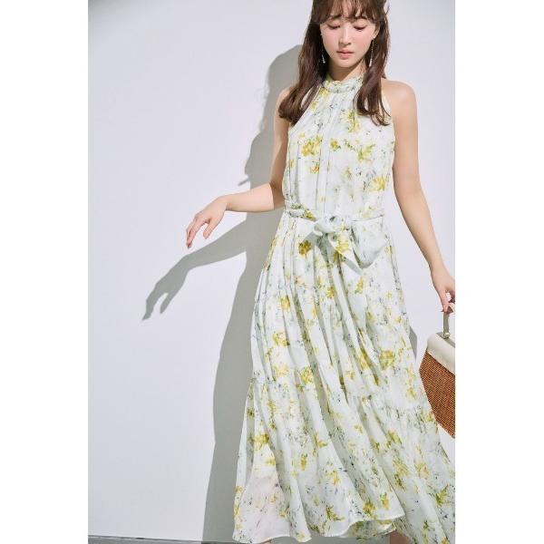 ZOZO問い合わせ番号:103584210ショップ:FRAY I.D，フレイ アイディーブランド:FRAY I.D，フレイアイディー商品名:ホルターネックシアープリントワンピースカテゴリ:ワンピース/ドレス>ワンピースブランド品番:F...