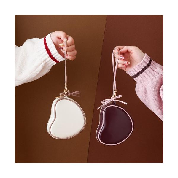 ZOZO問い合わせ番号:103584399ショップ:Francfranc，フランフランブランド:Francfranc，フランフラン商品名:ハートシェイプ ミニポーチ ブラウン 化粧ポーチ コスメ収納 コンパクト リップカテゴリ:財布/小物&...