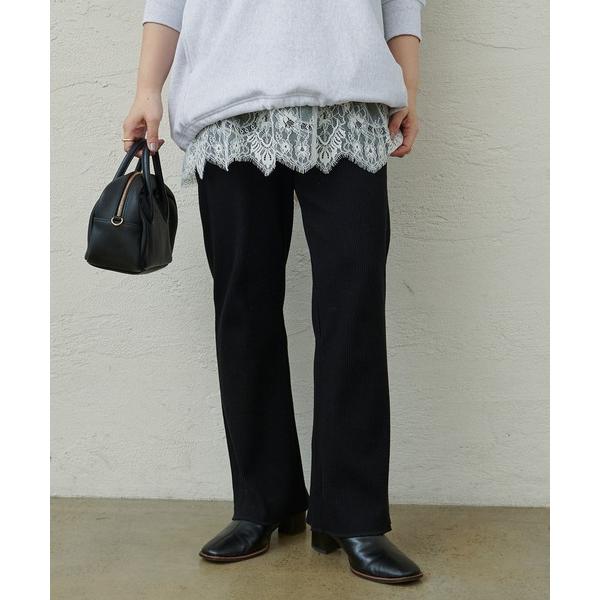 ZOZO問い合わせ番号:103585726ショップ:PUAL CE CIN，ピュアルセシンブランド:PUAL CE CIN，ピュアルセシン商品名:微フレアリブパンツカテゴリ:パンツ>その他パンツブランド品番:0261020140素材:...