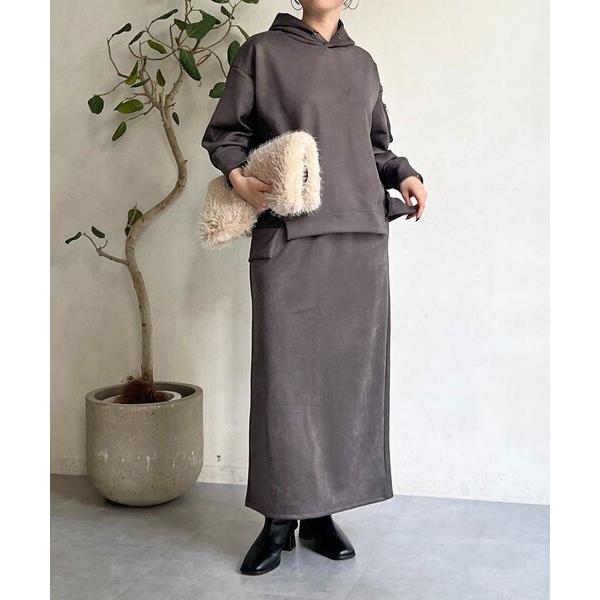 『セール実施中』ZOZO問い合わせ番号:103585796ショップ:un dix cors，アンディコールブランド:un dix cors，アンディコール商品名:フェイクスエードミリタリーセットアップカテゴリ:ワンピース/ドレス>ワン...