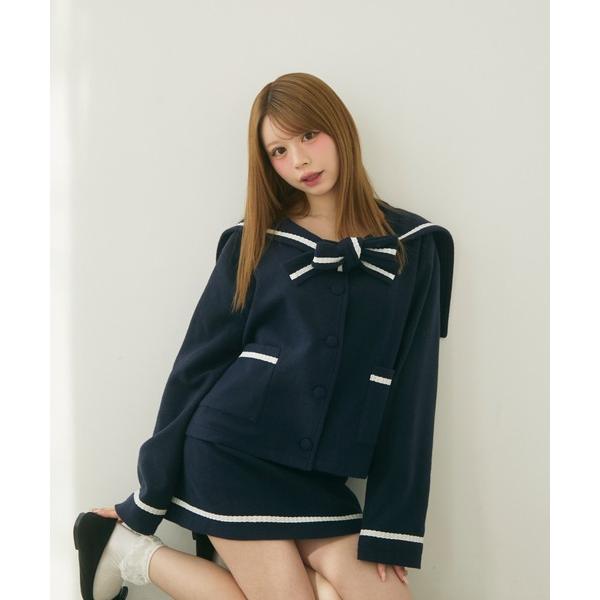 『タイムセール実施中』ZOZO問い合わせ番号:103585857ショップ:Auntie Rosa，アンティローザブランド:TITTY&amp;CO.，ティティーアンドコー商品名:レースラインセーラーカラーセットアップカテゴリ:ジャケット/ア...