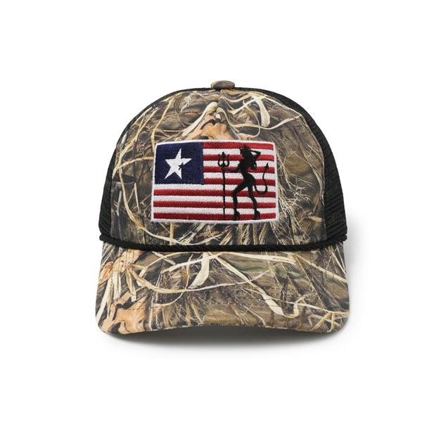 ZOZO問い合わせ番号:103586042ショップ:OY，オーワイブランド:OY，オーワイ商品名:『OY/オーワイ』BADLANDS FLAG TRUCKER CAP/バッドランズフラッグトラッカーキャップカテゴリ:帽子>キャップブラ...