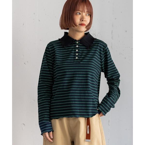 ZOZO問い合わせ番号:103586205ショップ:COO ONLINE，クーオンラインブランド:POU DOU DOU，プードゥドゥ商品名:並びボタン配色衿トップスカテゴリ:トップス>Tシャツ/カットソーブランド品番:261-114...