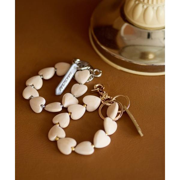 ZOZO問い合わせ番号:103586265ショップ:HASHIBAMI / N+Ecology，ハシバミ/ネコロジーブランド:HASHIBAMI，ハシバミ商品名:【HASHIBAMI】ハート型ウッド＋天然石 ハンドストラップカテゴリ:PC・...