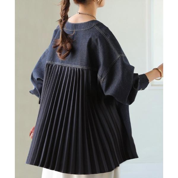 ZOZO問い合わせ番号:103586393ショップ:HUG.U，ハグユーブランド:HUG.U，ハグユー商品名:映える後ろ姿。 バックプリーツ ライトデニムジャケットカテゴリ:ジャケット/アウター>デニムジャケットブランド品番:f896...