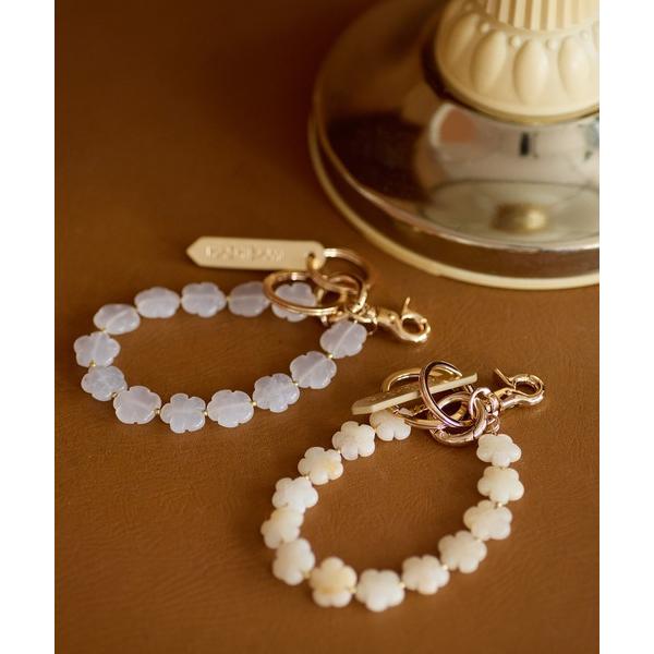 ZOZO問い合わせ番号:103586588ショップ:HASHIBAMI / N+Ecology，ハシバミ/ネコロジーブランド:HASHIBAMI，ハシバミ商品名:【HASHIBAMI】マルチ花型天然石 ハンドストラップカテゴリ:PC・スマホ...