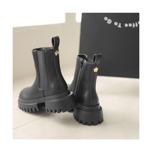 ZOZO問い合わせ番号:103586845ショップ:MARY QUANT，マリークワントブランド:MARY QUANT，マリークワント商品名:メタルデイジーサイドゴア ブーツカテゴリ:シューズ>ブーツブランド品番:225-934012...