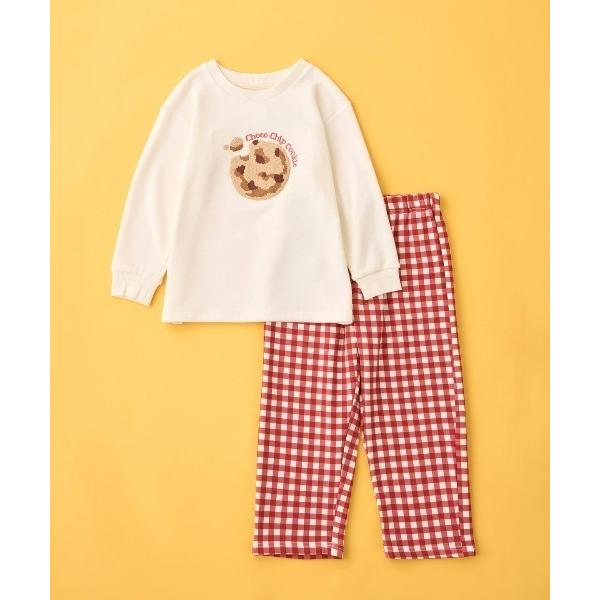 ZOZO問い合わせ番号:103586950ショップ:tutuanna，チュチュアンナブランド:tutuanna，チュチュアンナ商品名:[キッズ]温度調整 裏毛クッキーさがら刺繍長袖パジャマカテゴリ:ルームウェア>ルームウェア/パジャマ...