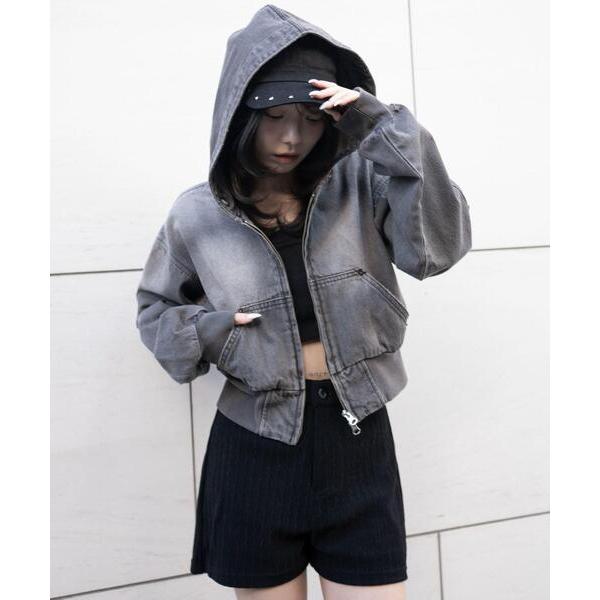 ZOZO問い合わせ番号:103587628ショップ:WEGO，ウィゴーブランド:WEGO，ウィゴー商品名:WEGO/【26年春新作】デニムショートフードブルゾンカテゴリ:ジャケット/アウター>ブルゾンブランド品番:WE26SP02-L...