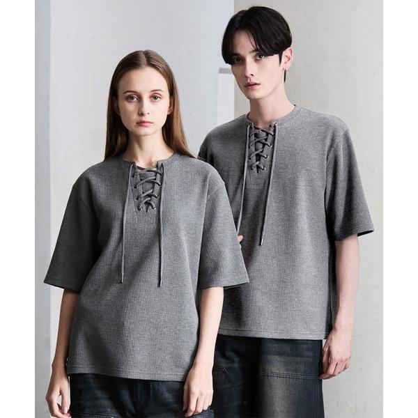 ZOZO問い合わせ番号:103588032ショップ:EMMA CLOTHES，エマ クローズブランド:CLEL，クレイル商品名:【CLEL】Functional Thermal Lace-Up Short Sleeve T-Shirt / ...