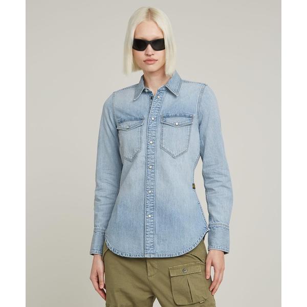 『タイムセール実施中』ZOZO問い合わせ番号:103588200ショップ:G-STAR RAW，ジースター・ロゥブランド:G-STAR，ジースター商品名:Slim Western Shirt/スリムシルエットデニムシャツカテゴリ:トップス&...