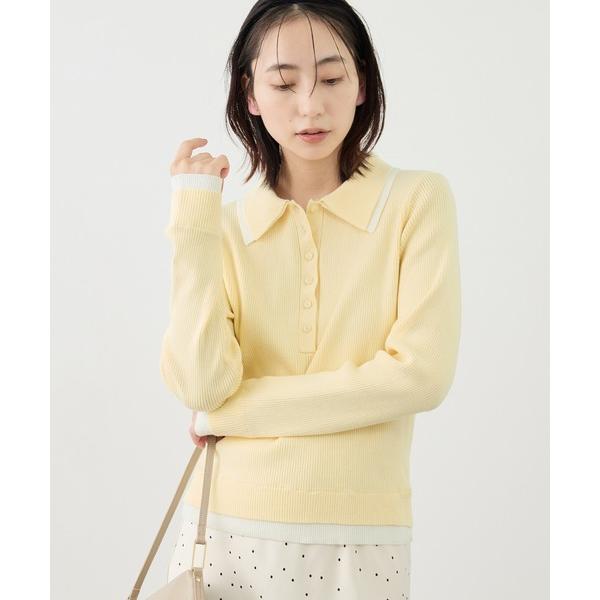 ZOZO問い合わせ番号:103588380ショップ:ROPE' PICNIC，ロぺピクニックブランド:ROPE' PICNIC，ロペピクニック商品名:レイヤード風リブポロニットカテゴリ:トップス>ニット/セーターブランド品番:2026...