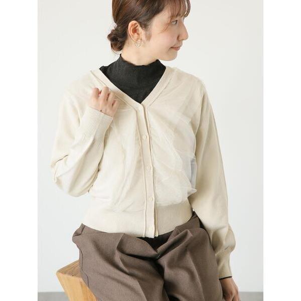 『タイムセール実施中』参考価格：5，390円発売時期：2023年09月コンディション：A（使用感なし）数回使用した程度で使用感が感じられないアイテム参考商品名：チュールフリルVネックカーディガン参考品番：1610228-32-24【商品に関...