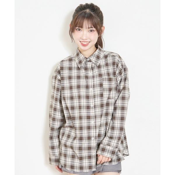 『タイムセール実施中』ZOZO問い合わせ番号:103624992ショップ:NARUMIYA ONLINE，ナルミヤ オンラインブランド:LOVETOXIC，ラブトキシック商品名:ルーズチェックシャツカテゴリ:トップス>シャツ/ブラウス...