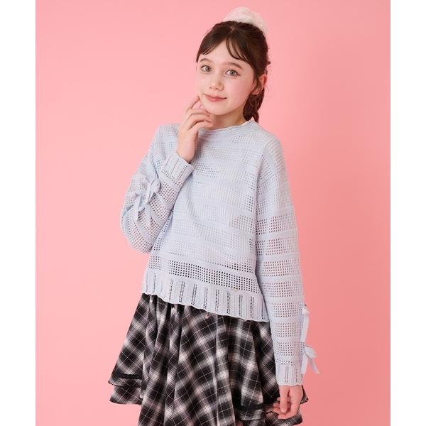 ZOZO問い合わせ番号:103625000ショップ:NARUMIYA ONLINE，ナルミヤ オンラインブランド:mezzo piano Junior，メゾピアノジュニア商品名:ラメニット＆半袖Tシャツセットカテゴリ:トップス>ニット...