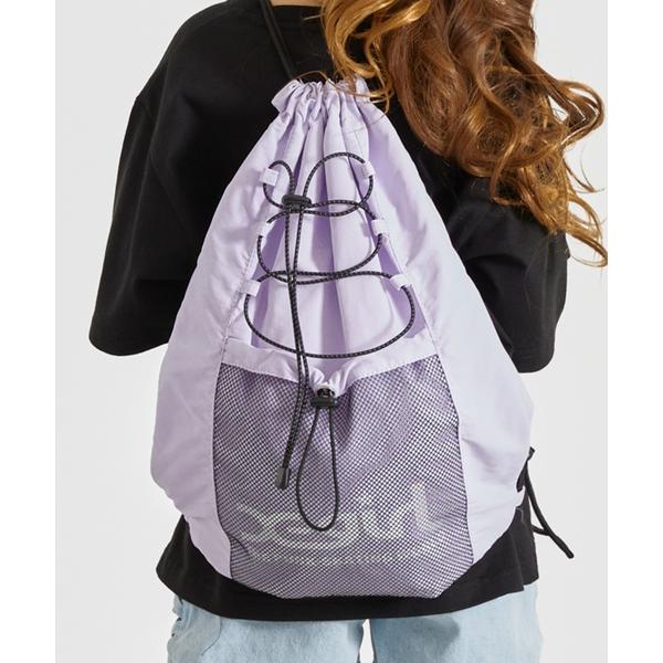 ZOZO問い合わせ番号:103625008ショップ:X-girl Stages，エックスガール ステージスブランド:X-girl Stages，エックスガールステージス商品名:ロゴ メッシュナップサックカテゴリ:バッグ>バックパック/...