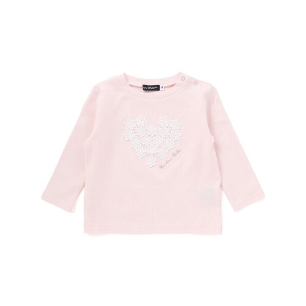 『タイムセール実施中』※このアイテムは返品・交換対象外商品です。ZOZO問い合わせ番号:103625187ショップ:BEBE ONLINE STORE，ベベ オンラインストアブランド:BeBe，ベベ商品名:ハートレースモチーフ針抜き長袖Tシ...
