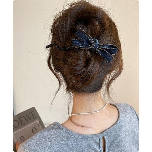 ZOZO問い合わせ番号:103626013ショップ:Bonjour Sagan，ボンジュールサガンブランド:I.O.E，アイオイ商品名:【韓国トレンド】 ソフトデニムリボンヘアアクセカテゴリ:ヘアアクセサリー>ヘアピンブランド品番:I...