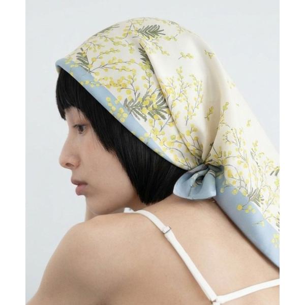 ZOZO問い合わせ番号:103626021ショップ:MOONBAT，ムーンバットブランド:FURLA，フルラ，MOONBAT，ムーンバット商品名:シルク100％ 洗える スカーフ ”ミモザ”カテゴリ:財布/小物>バンダナ/スカーフブラ...