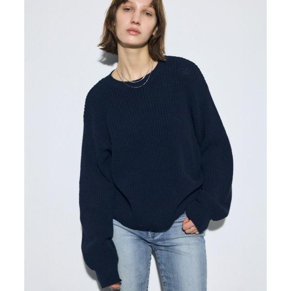 『セール実施中』ZOZO問い合わせ番号:103627084ショップ:AZUL BY MOUSSY，アズールバイマウジーブランド:AZUL BY MOUSSY，アズールバイマウジー商品名:畔編みリラックスニットトップスカテゴリ:トップス&gt...