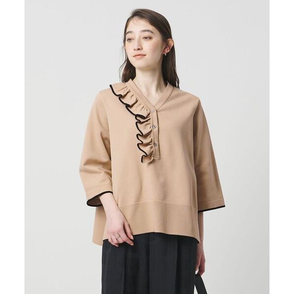 ZOZO問い合わせ番号:103627902ショップ:UNITED ARROWS，ユナイテッドアローズブランド:UNITED ARROWS，ユナイテッドアローズ商品名:ミニマル Vネックフリル プルオーバーカテゴリ:トップス>ニット/セ...