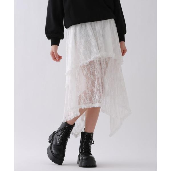 ZOZO問い合わせ番号:103628579ショップ:repipi armario，レピピアルマリオブランド:repipi armario，レピピ アルマリオ，10C REPIPI，ジューシーレピピ商品名:【2WAY】レースヘムロングスカート...