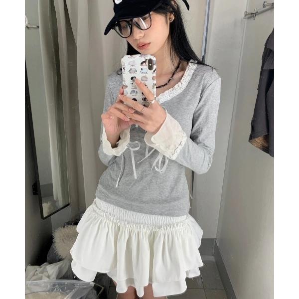 『セール実施中』参考価格：3，960円発売時期：2024年03月コンディション：B（目立つ使用感なし）使用感が少ない、または気にならないアイテム首周り：汚れ参考商品名：フリル切替リボンカットソー(BQ)参考品番：BL0417【商品に関する注...