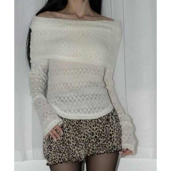 ZOZO問い合わせ番号:103634657ショップ:Auntie Rosa，アンティローザブランド:Y2K SYNAPSE FACTORY，ワイツーケー シナプスファクトリー商品名:【spring】オフショルダーtopsカテゴリ:トップス&...