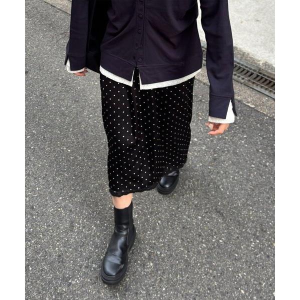 ZOZO問い合わせ番号:103634844ショップ:DISCOAT，ディスコートブランド:DISCOAT，ディスコート商品名:【umm.】ドット柄サテンナロースカートカテゴリ:スカート>スカートブランド品番:DCU1061101A00...