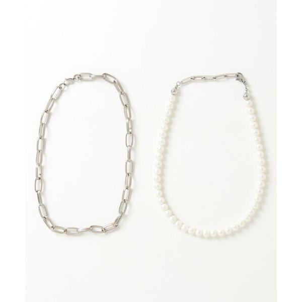 『セール実施中』参考価格：4，180円発売時期：2021年05月コンディション：A（使用感なし）数回使用した程度で使用感が感じられないアイテム参考商品名：【Chikashitsu +/チカシツプラス】set pearl chain neck...