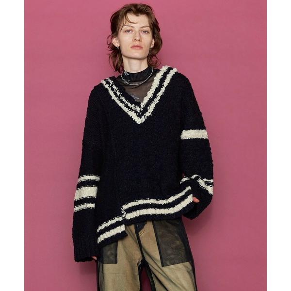 参考価格：19，800円発売時期：2024年09月コンディション：C（やや使用感あり）使用感があり、やや気になる傷や汚れがあるアイテム全体的：色あせ、毛玉、保管上のにおい参考商品名：Tilden Oversize Knit Tops/チルデ...