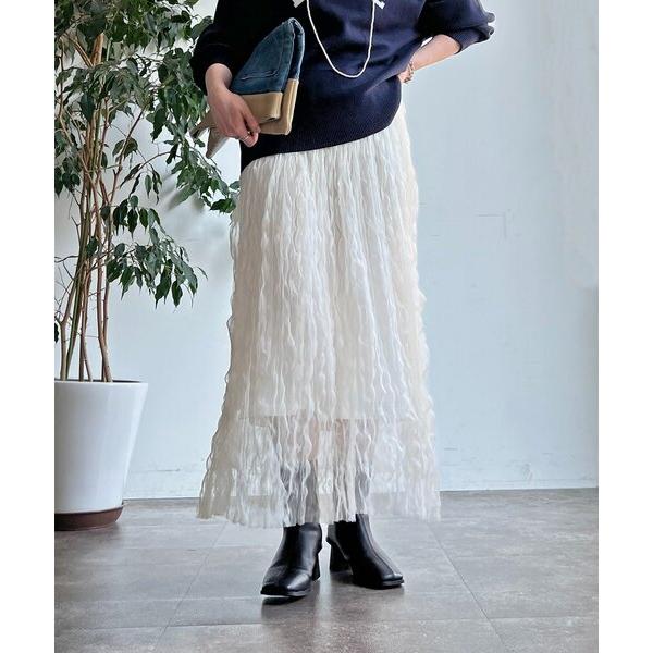 ZOZO問い合わせ番号:103664417ショップ:un dix cors，アンディコールブランド:un dix cors，アンディコール商品名:クリンクルチュールスカートカテゴリ:スカート>スカートブランド品番:UOZ1052601...