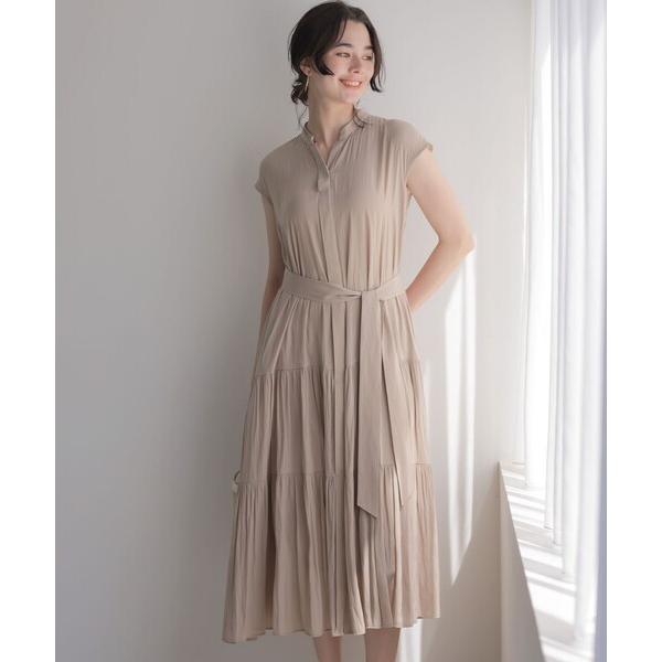 ZOZO問い合わせ番号:103665083ショップ:組曲，クミキョクブランド:組曲，クミキョク商品名:ギャザーライトデシン ティアードワンピースカテゴリ:ワンピース/ドレス>ワンピースブランド品番:OPWXLM0500素材:ダルブルー...