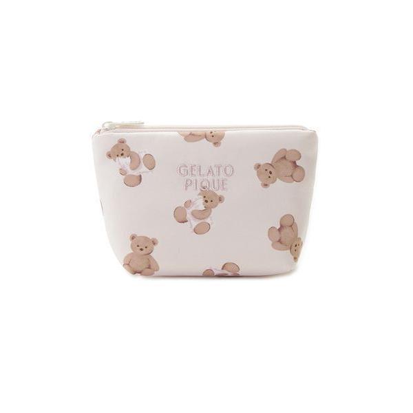 ZOZO問い合わせ番号:103665089ショップ:gelato pique，ジェラート　ピケブランド:gelato pique，ジェラートピケ商品名:【WhiteDay】ベア総柄ティッシュポーチカテゴリ:財布/小物>ポーチブランド品...