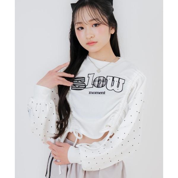 ZOZO問い合わせ番号:103665217ショップ:ANAP，アナップブランド:ANAP GiRL，アナップガール商品名:ランダムワッペン 前シャーリング スウェットカテゴリ:トップス>その他トップスブランド品番:913-7880素材...