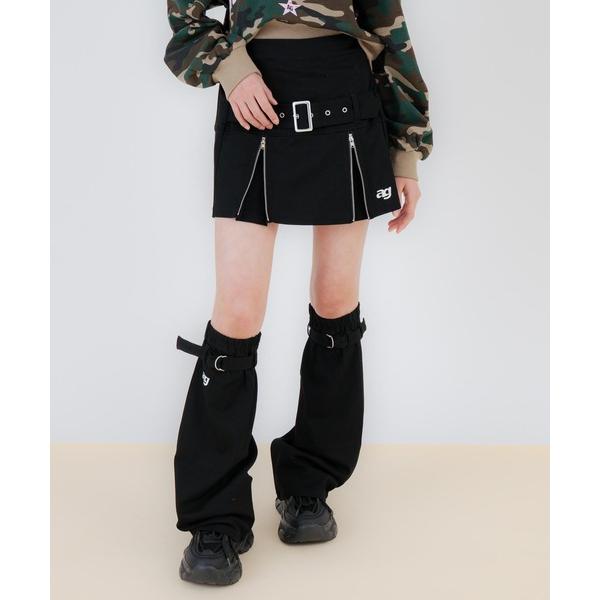ZOZO問い合わせ番号:103665222ショップ:ANAP，アナップブランド:ANAP GiRL，アナップガール商品名:レッグウォーマー付  ベルトデザイン ストレッチ スカートカテゴリ:トップス>アンサンブルブランド品番:918-...