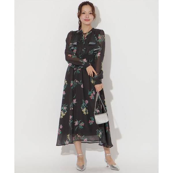 ZOZO問い合わせ番号:103666626ショップ:AND COUTURE，アンドクチュールブランド:AND COUTURE，アンドクチュール商品名:フリルケープフラワープリントワンピースカテゴリ:ワンピース/ドレス>ワンピースブラン...