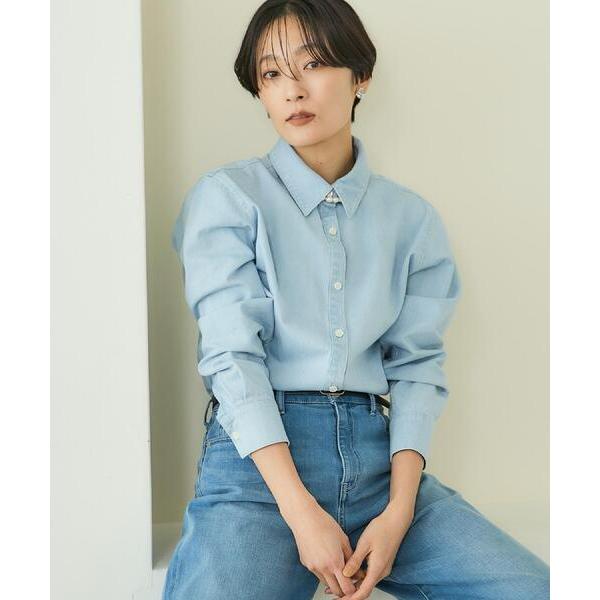 『セール実施中』ZOZO問い合わせ番号:103667935ショップ:UNTITLED，アンタイトルブランド:UNTITLED，アンタイトル商品名:【セットアップ可/ボウタイ】ライトウェイトデニムブラウスカテゴリ:トップス>シャツ/ブラ...