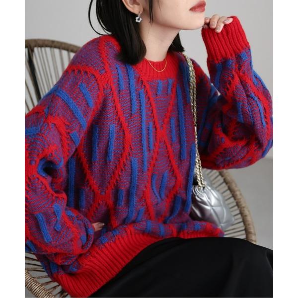 参考価格：4，990円発売時期：2023年08月コンディション：B（目立つ使用感なし）使用感が少ない、または気にならないアイテム袖：ほつれ首周り：毛玉参考商品名：ジャガードデザインニット参考品番：AP23197/AP24223【商品に関する...