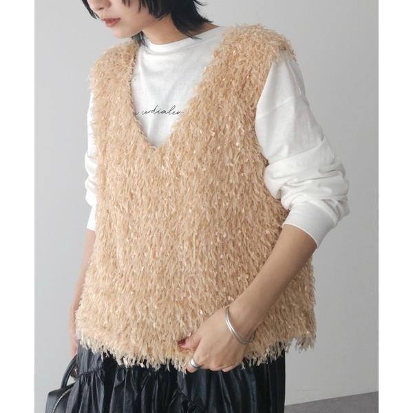 『タイムセール実施中』参考価格：5，940円発売時期：2023年12月コンディション：A（使用感なし）数回使用した程度で使用感が感じられないアイテム参考商品名：・SUGAR　SPOON　フェザーヤーンベスト参考品番：6P41L0X0130【...